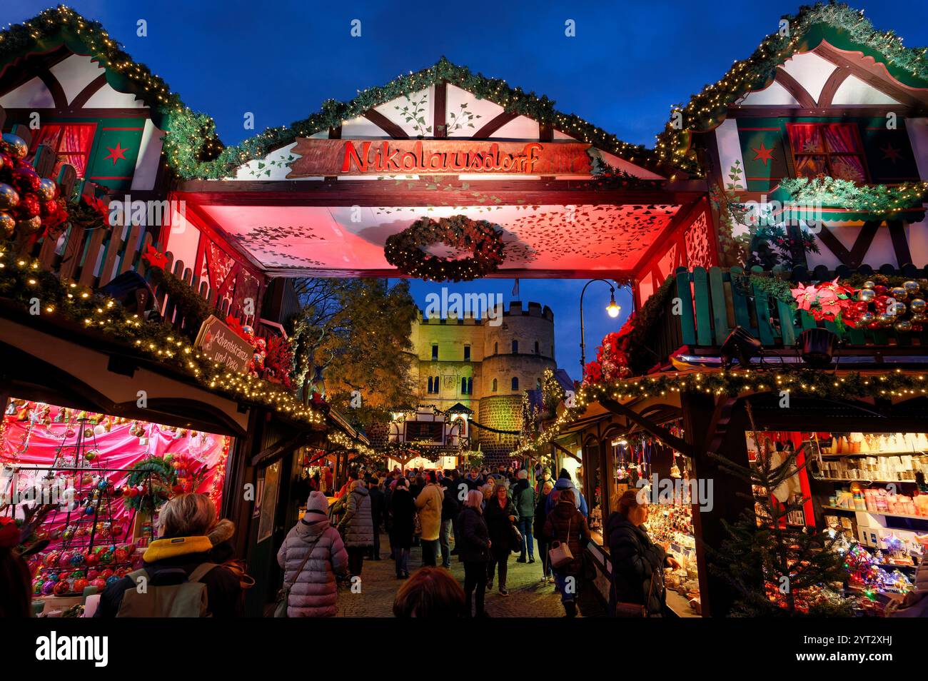 Cologne, Germany, December 04 2024: The romantic Nikolausdorf Christmas ...
