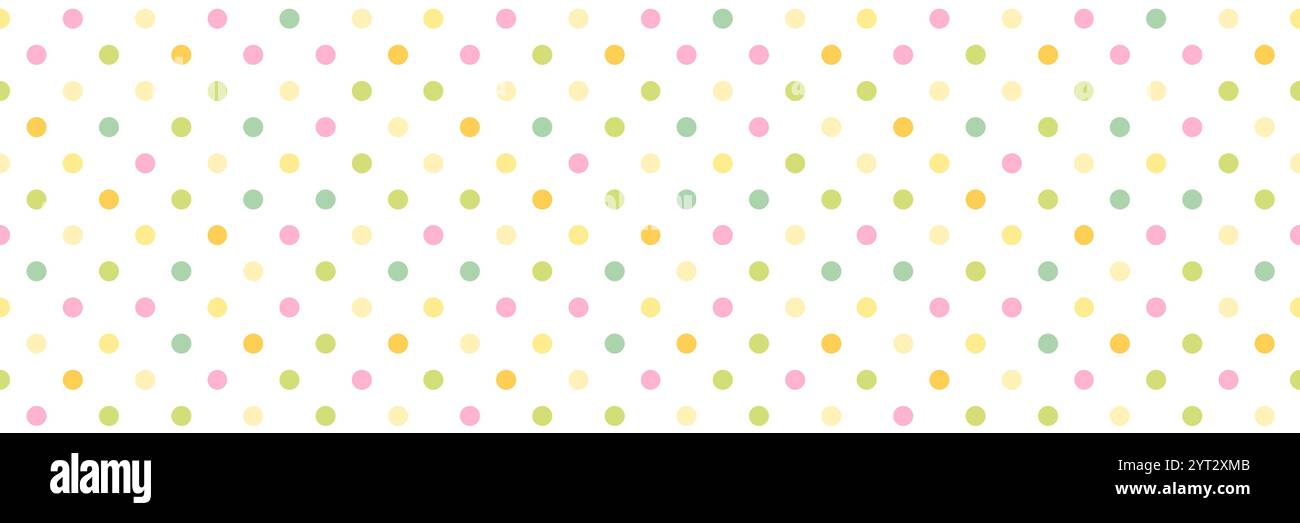 Polka Dot pattern web banner, colorful seamless texture Stock Vector ...