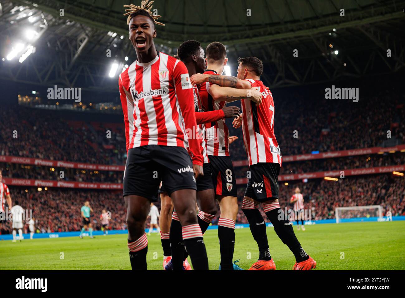 Team of Athletic seen celebrating after goal from Alex Berenguer during ...