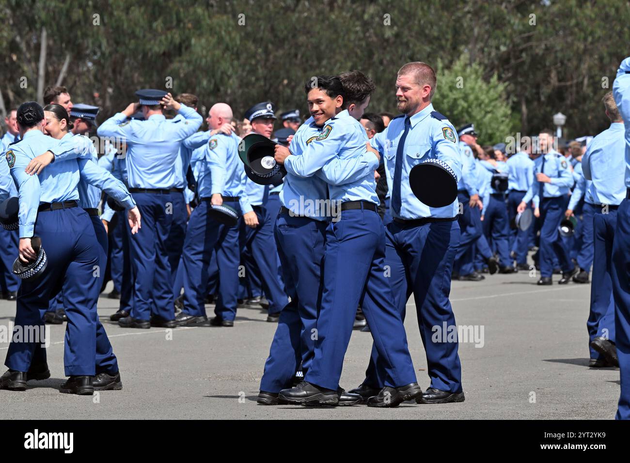 Goulburn, Australia. 06th Dec, 2024. NSW Police cadets hug after a ...
