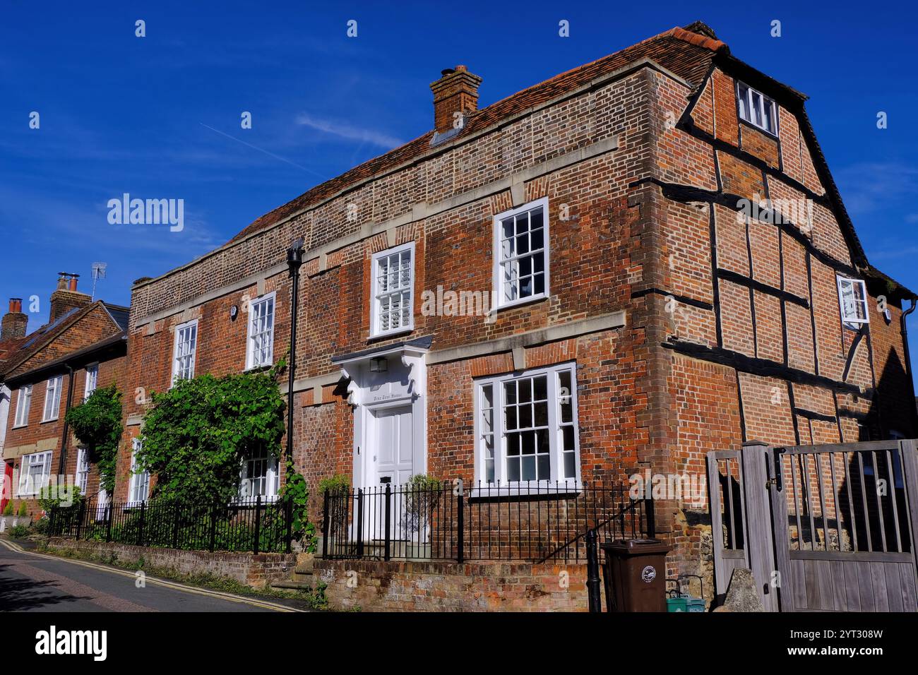 Wendover: Half timbered Vine Tree House with blue sky on Back Street ...