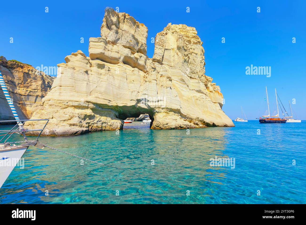 Kleftiko rock formations, Kleftiko, Milos Island, Cyclades Islands ...