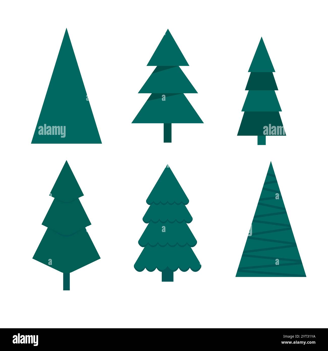 Stylized green shapes hi-res stock photography and images - Alamy
