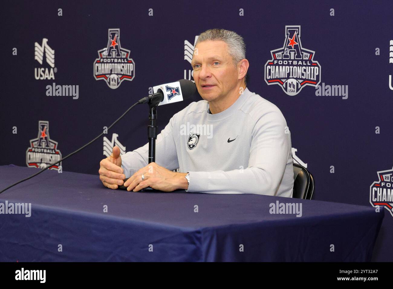 West Point, New York, USA. 5th Dec, 2024. Army Black Knights head coach ...