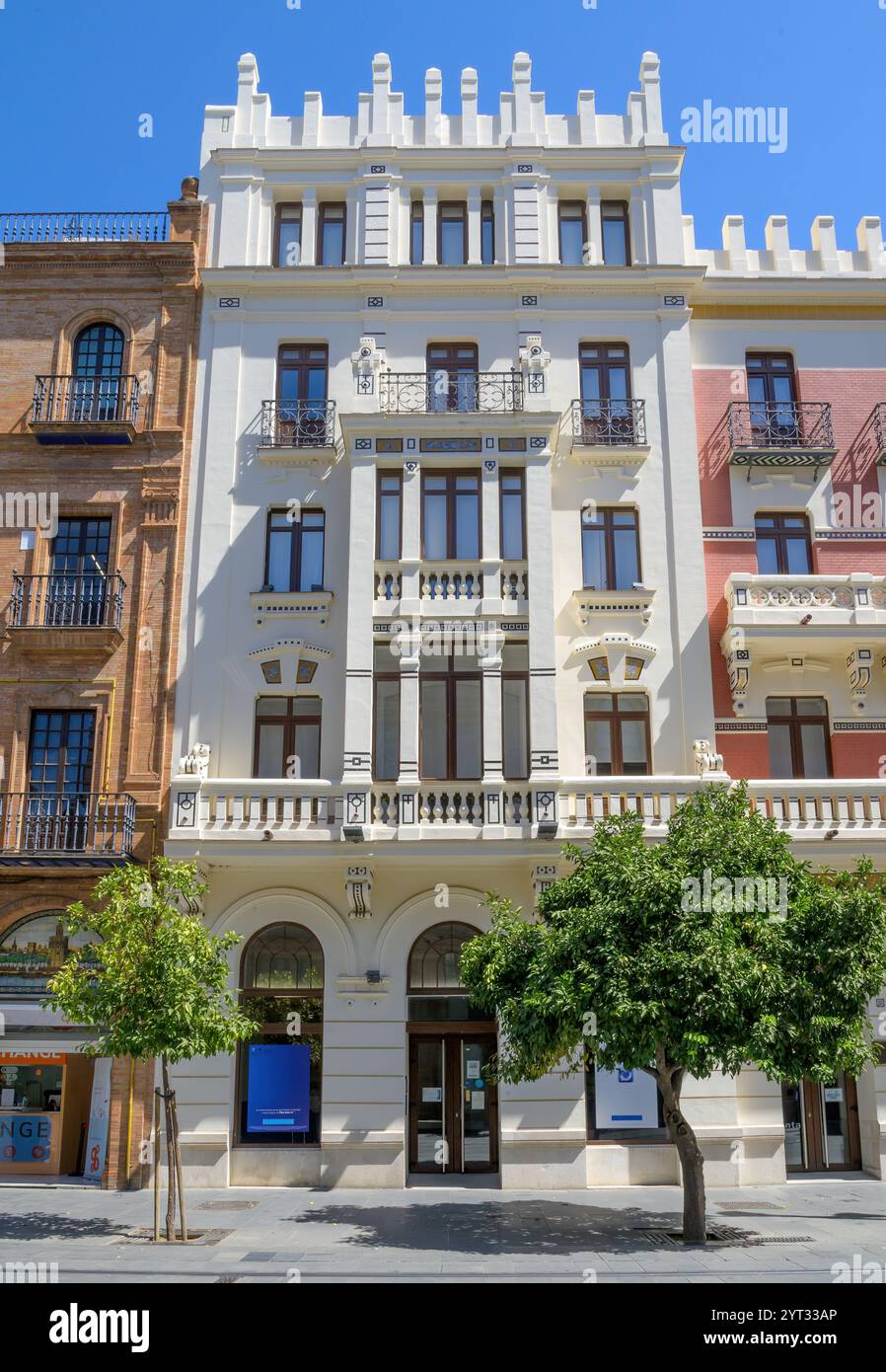 Architectural details of a building in Seville, Spain Stock Photo - Alamy