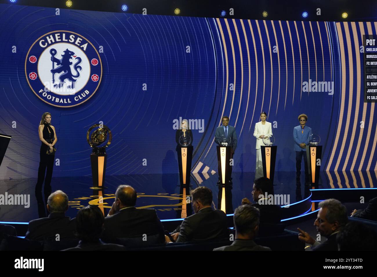 Miami, USA. 5th Dec, 2024. The draw slip of Chelsea is shown during the ...
