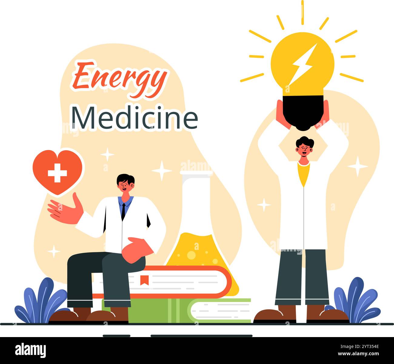 Energy Medicine Vector Illustration featuring Alternative Healing ...