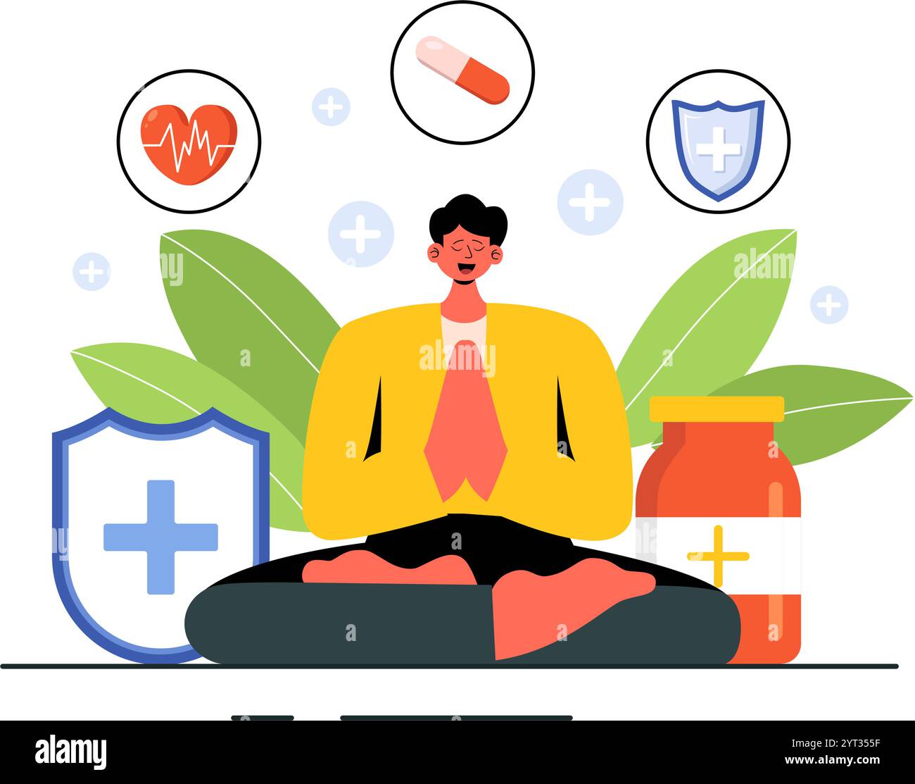 Energy Medicine Vector Illustration featuring Alternative Healing ...