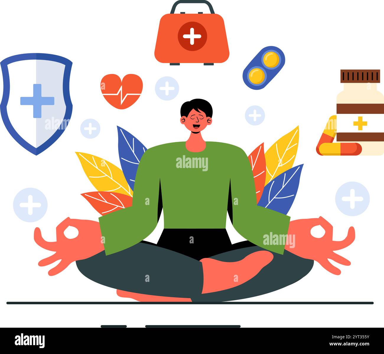 Energy Medicine Vector Illustration featuring Alternative Healing ...