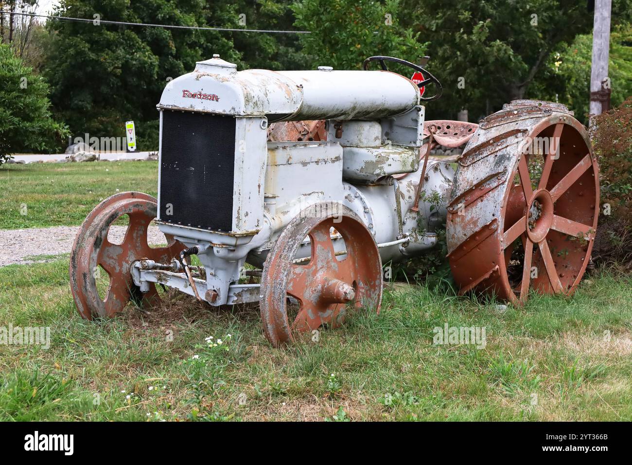 One Antique Fordson Tractor, New England Stock Photo - Alamy