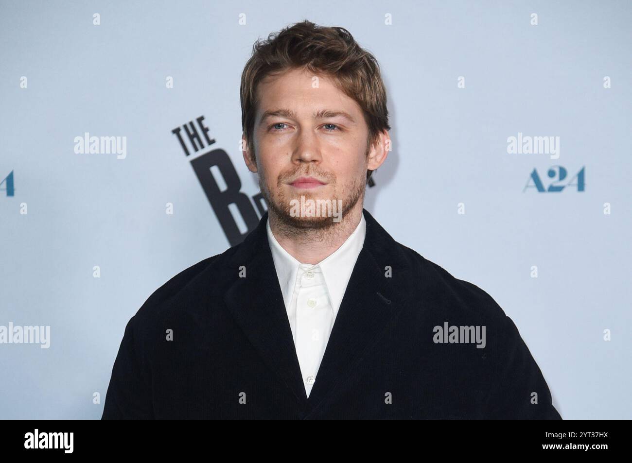 Joe Alwyn arrives at the premiere of "The Brutalist" on Thursday, Dec ...