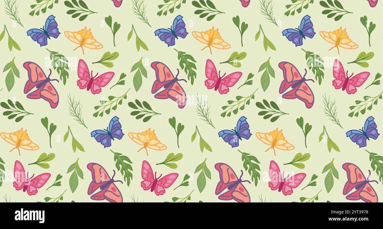 Seamless pattern with butterflies. Repeating design element for ...