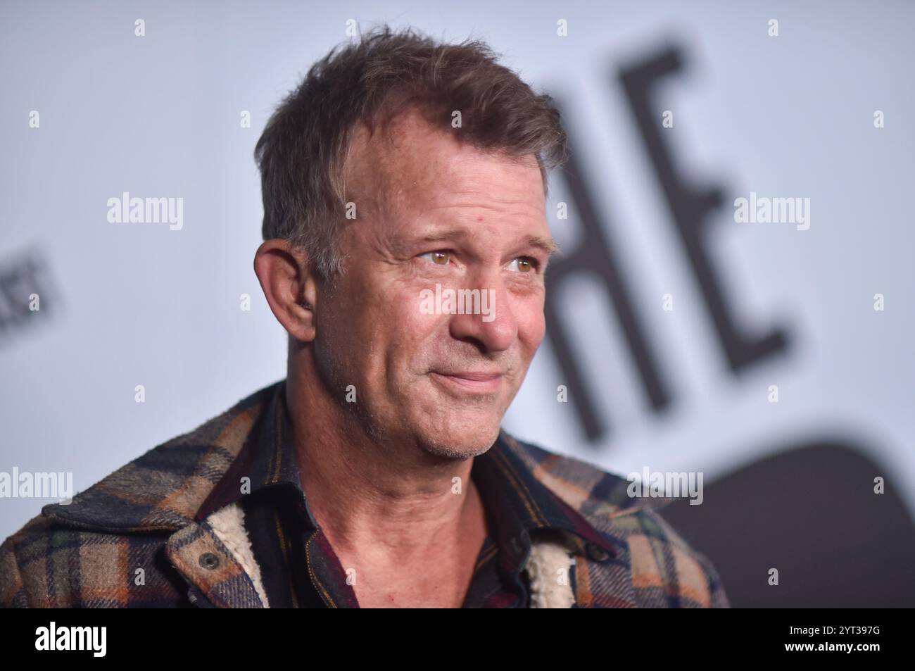 Thomas Jane arrives at the premiere of "The Brutalist" on Thursday, Dec ...