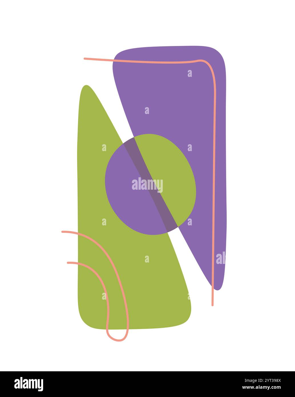 Abstract geometric figures. Green and blue circles and triangles ...