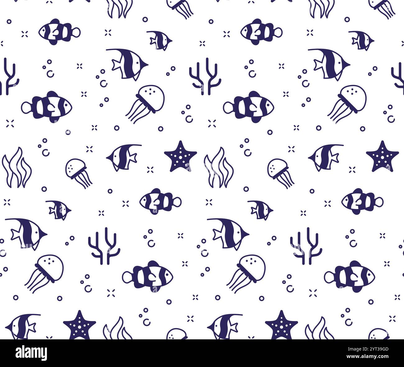 Reef shell pattern seamless Cut Out Stock Images & Pictures - Alamy