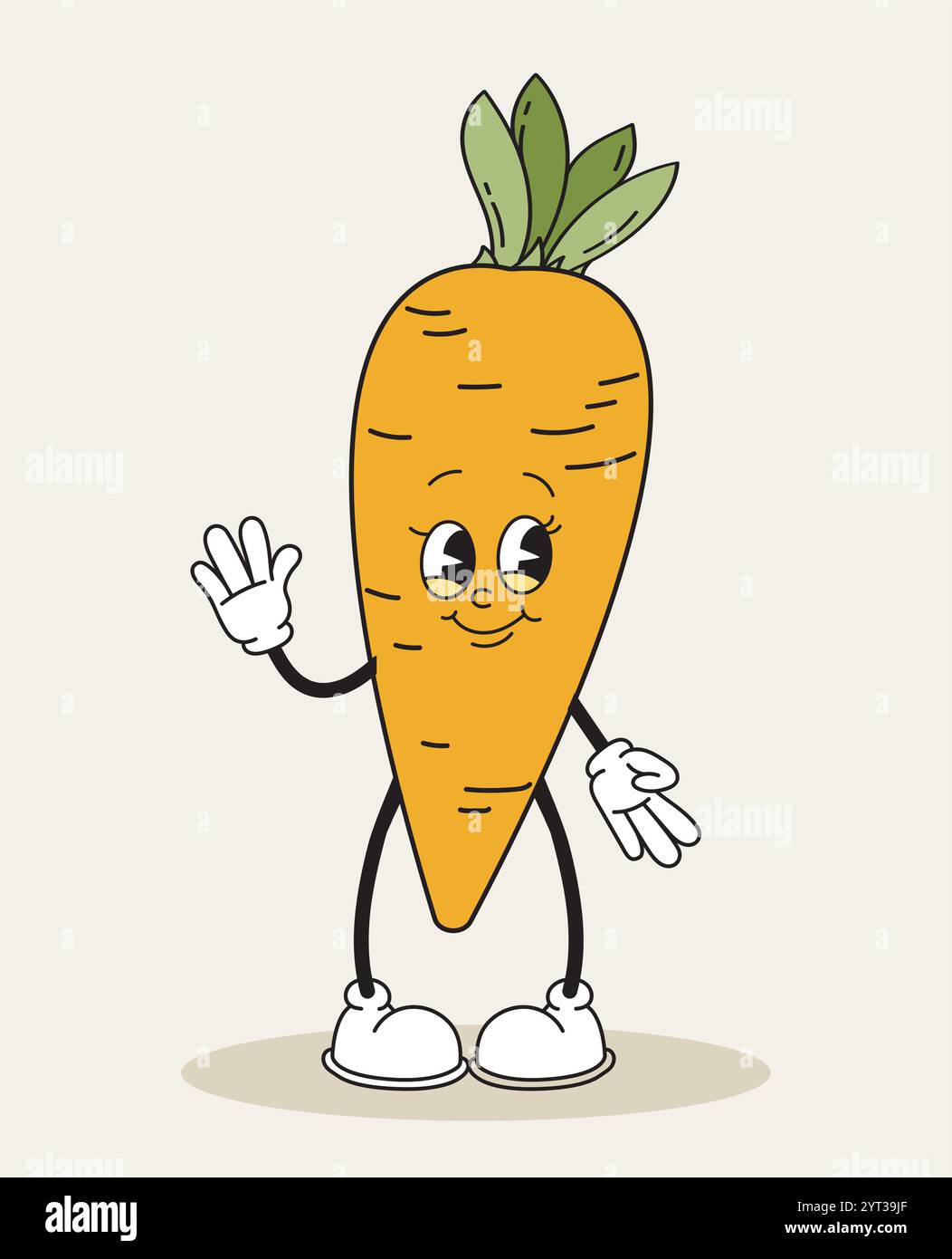 Carrot retro character. Fictional character for cartoons. Toy and ...