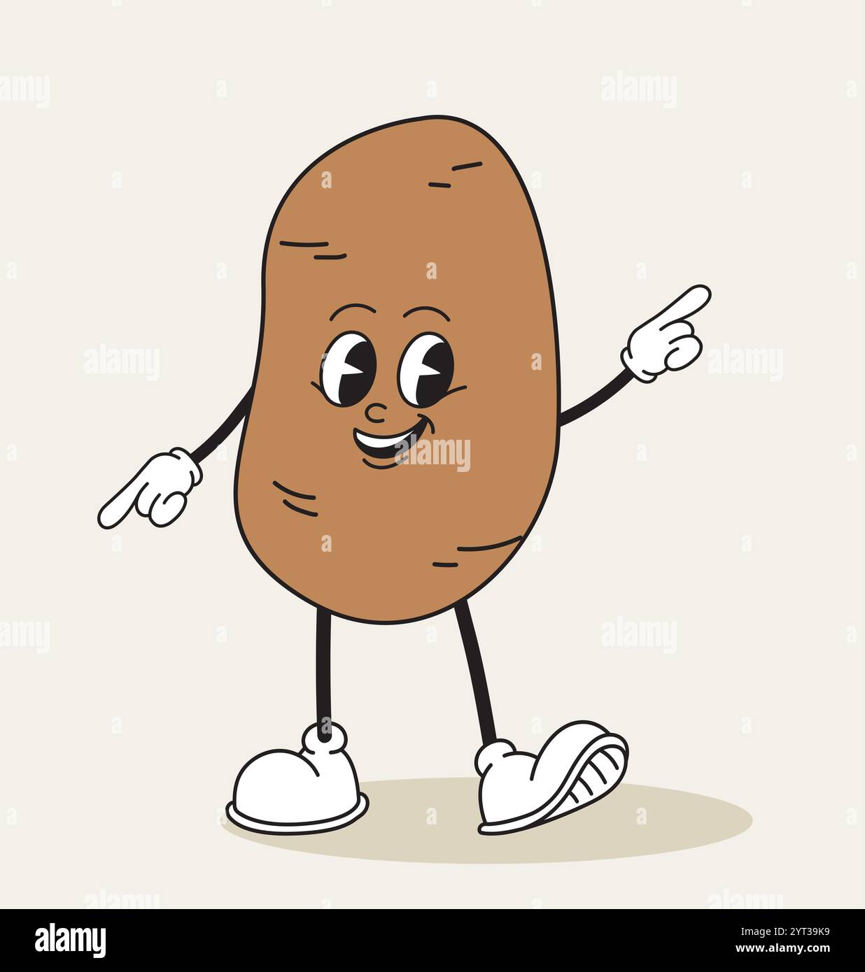 Potato retro character. Fictional character for cartoons. Toy and ...