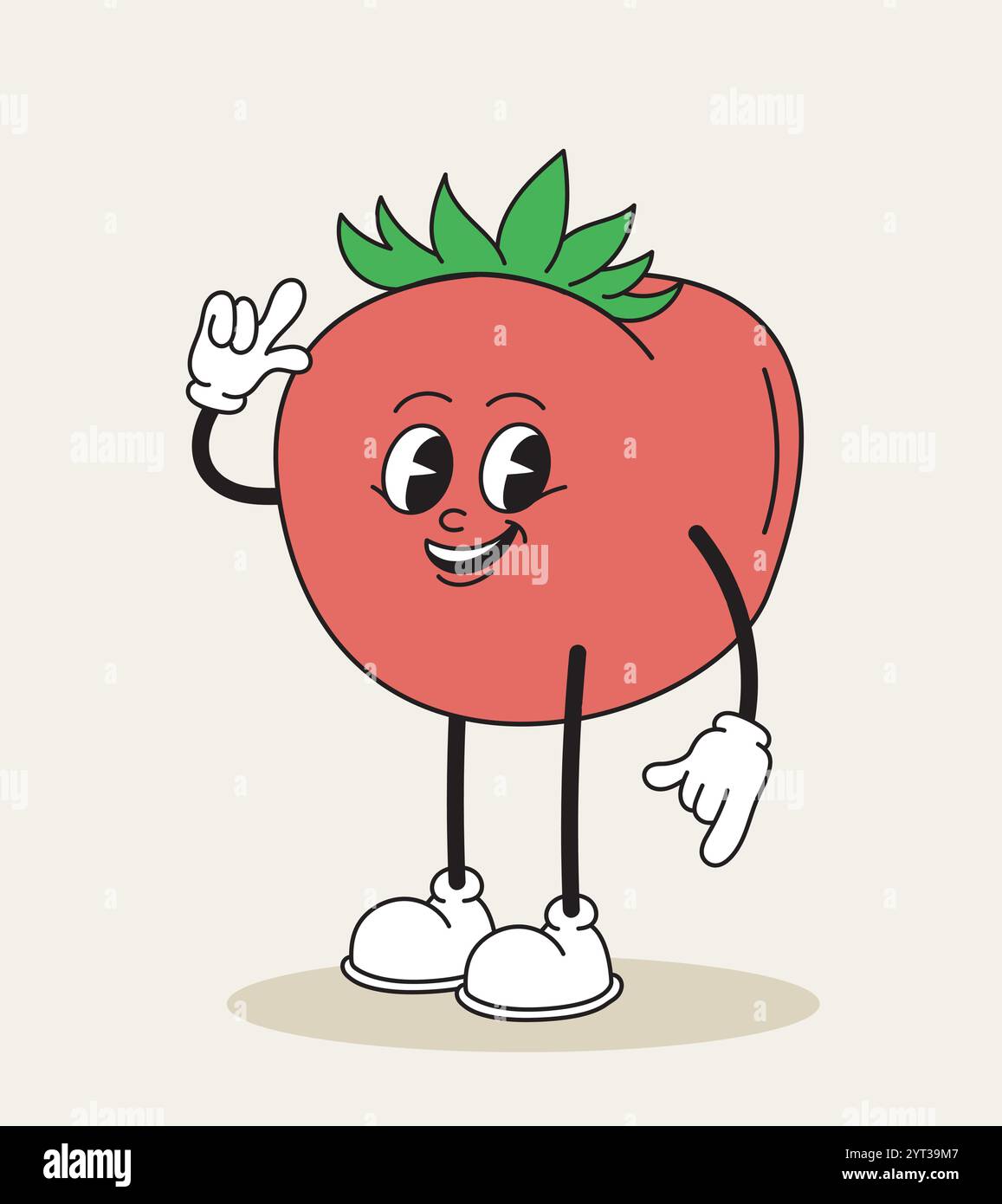 Tomato retro character. Fictional character for cartoons. Toy and ...