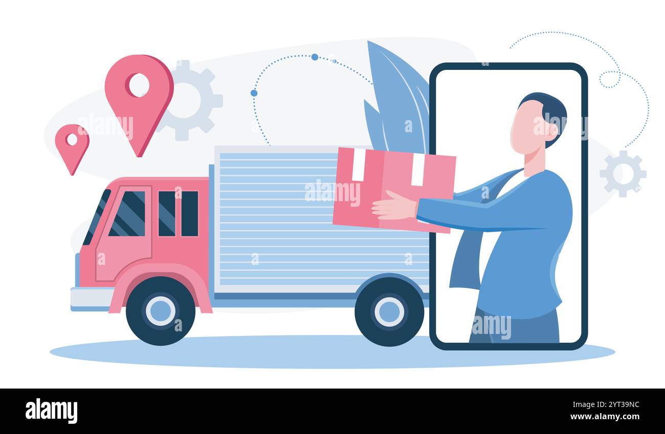 Delivery operation Cut Out Stock Images & Pictures - Alamy