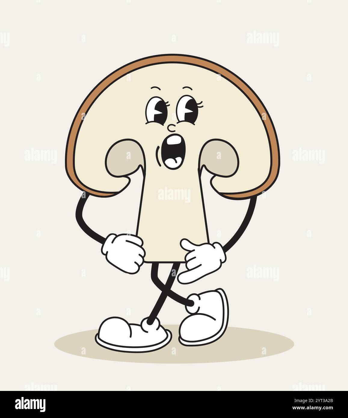 Mushroom retro character. Fictional character for cartoons. Toy and ...