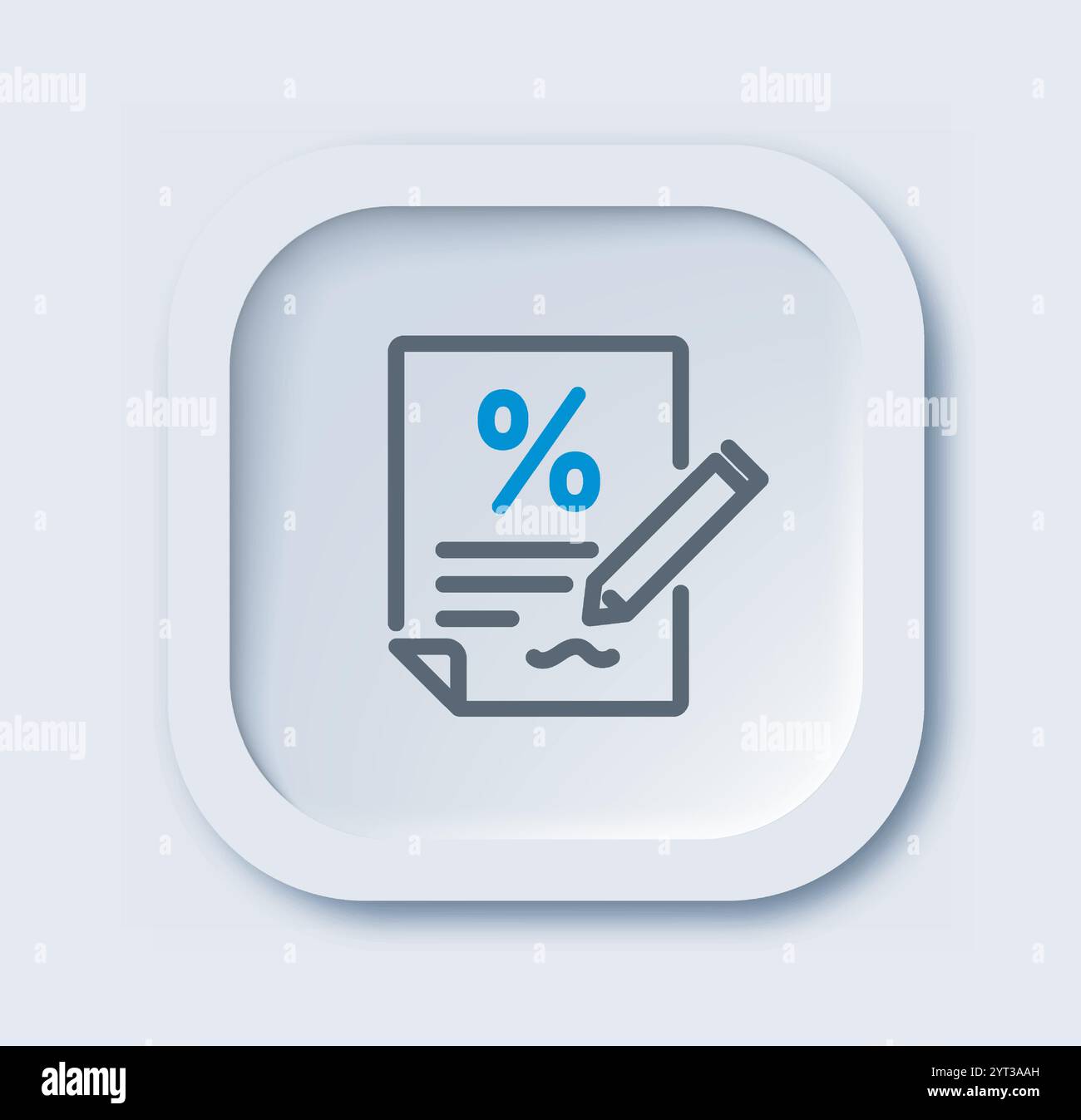 Insurance linear icon. Contract with pencil. Protection, safety and ...