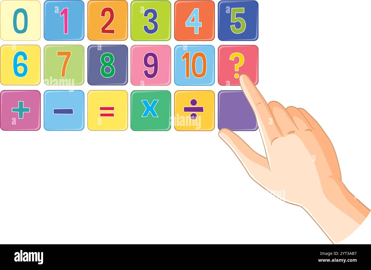 Colorful numbers and symbols for educational fun Stock Vector Image ...