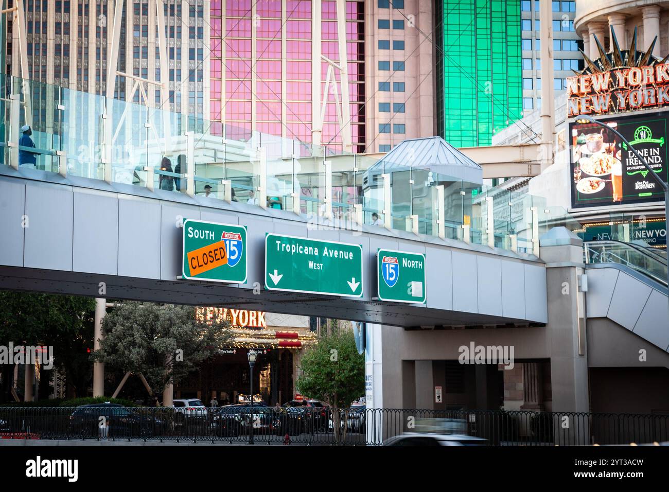 LAS VEGAS, AUGUST 21, 2024: Road signs in Las Vegas indicating closed ...