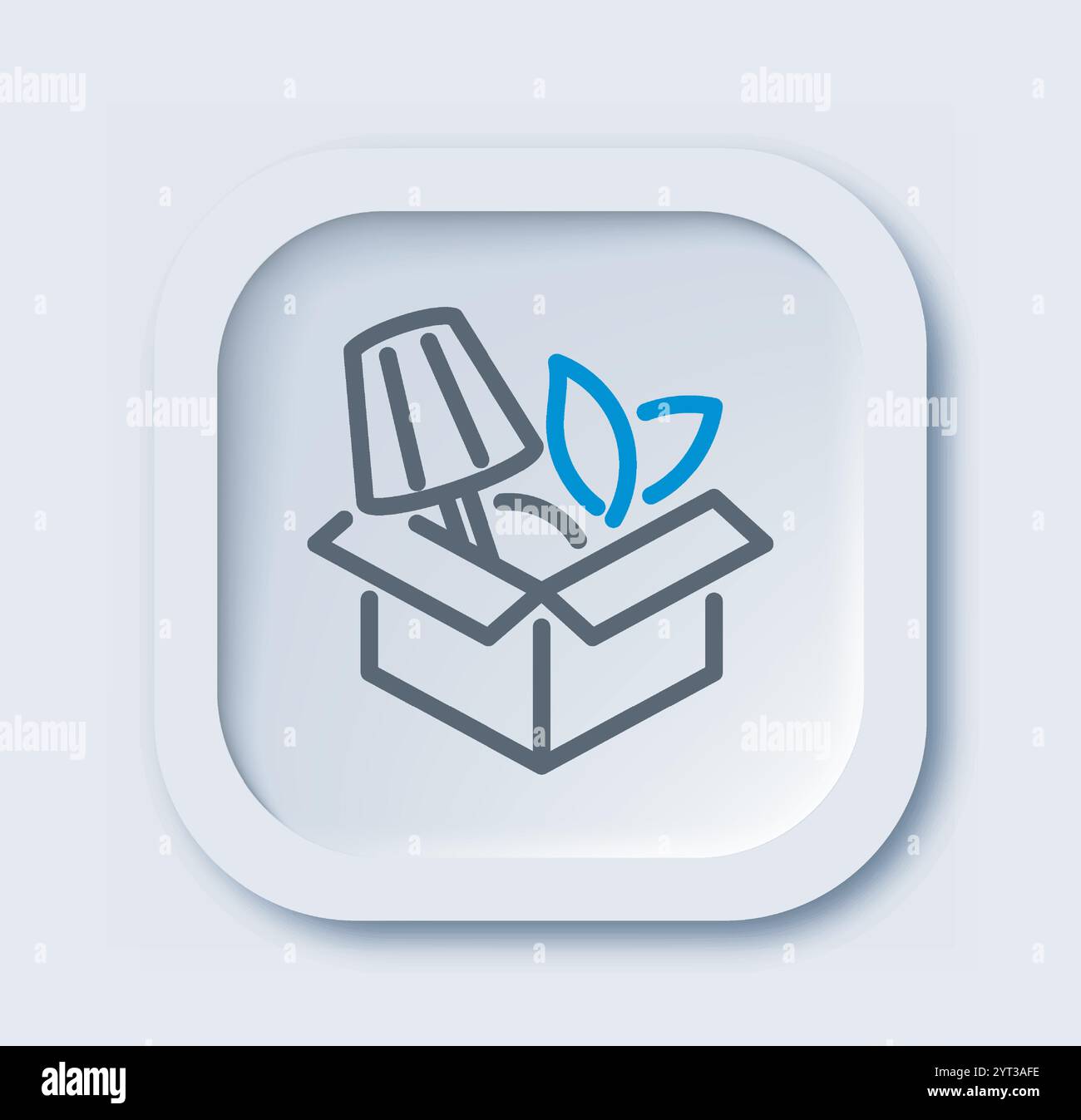 Repair linear icon. Cardboard box with things. Relocation and moving ...