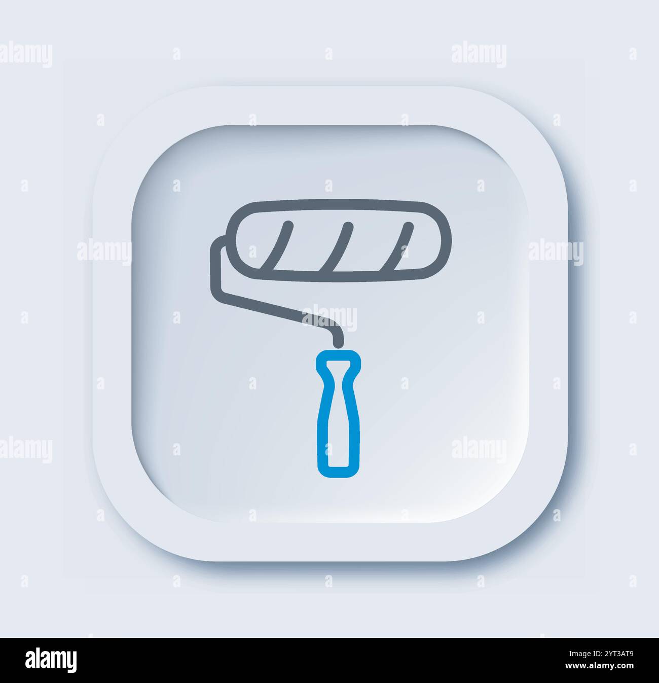 Repair linear icon. Paint roller. Renovation and repair, painting walls ...