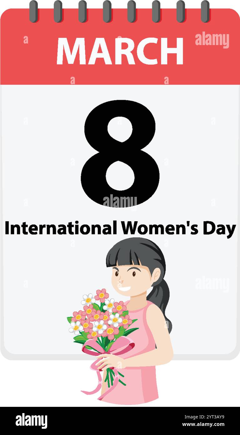 Woman holding bouquet smiling on Stock Vector Images - Alamy