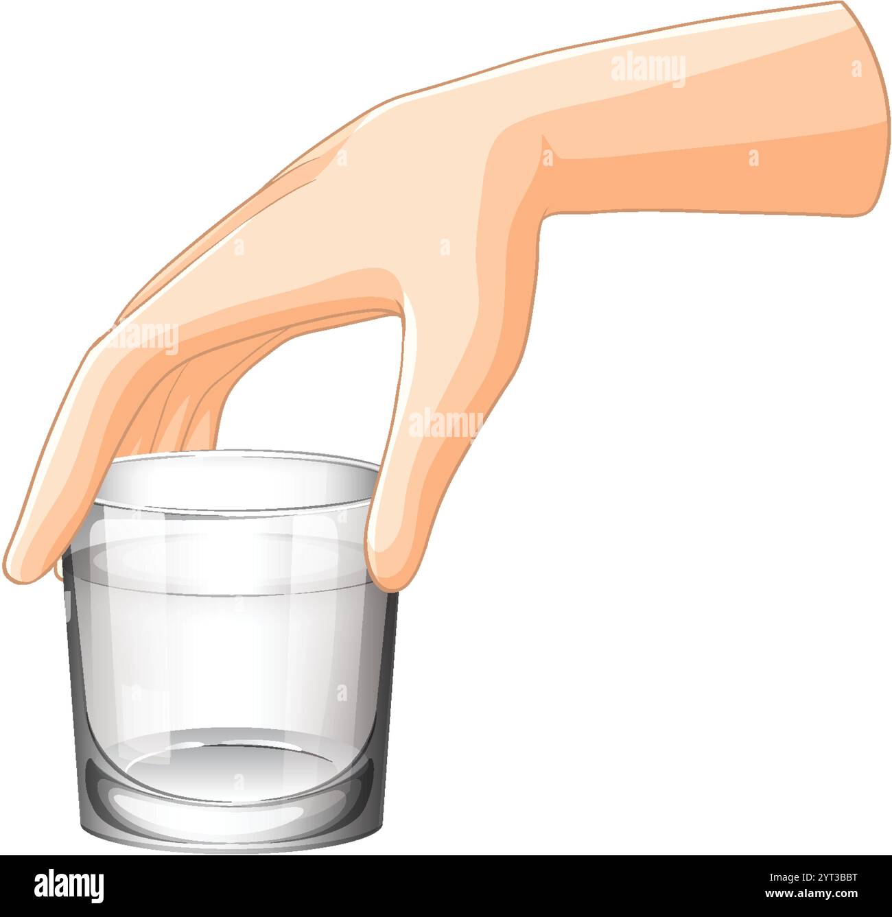 Illustration of a hand holding a glass Stock Vector Image & Art - Alamy