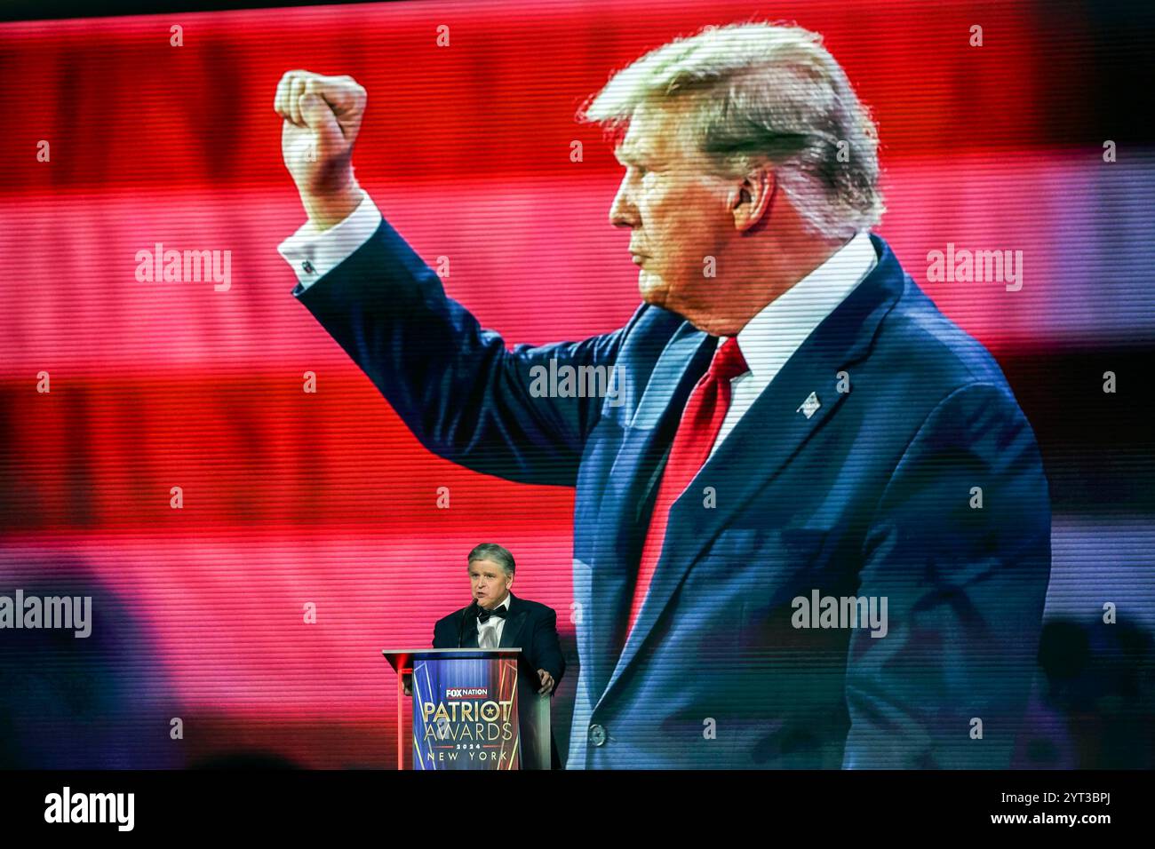 Sean Hannity introduces President-elect Donald Trump before awarding ...