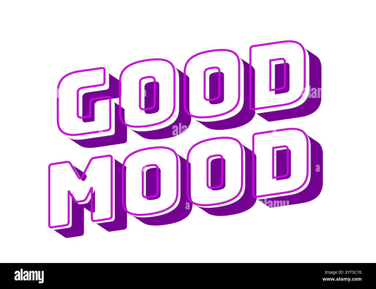 Good mood. Text effect design in eye catching colors with 3D look Stock ...