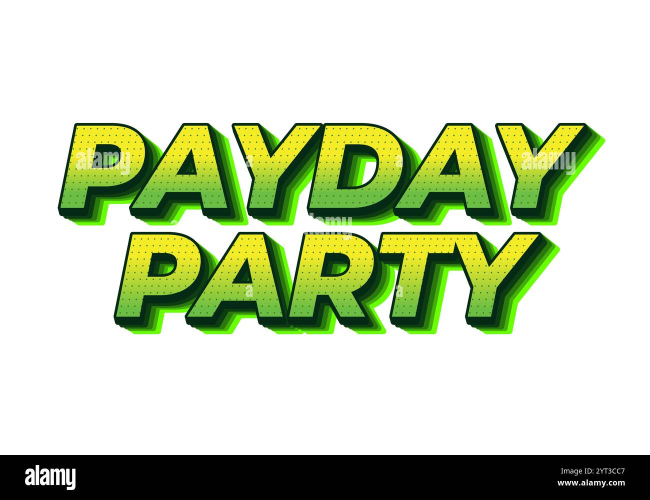 Payday party. Text effect design for social media ads in 3D style Stock ...