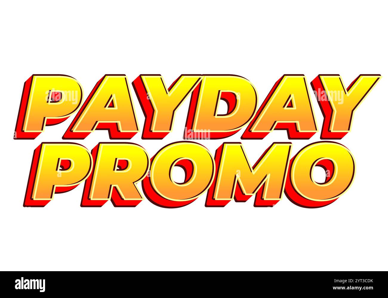 Promo day, text effect design in 3 dimensions style with modern colors ...