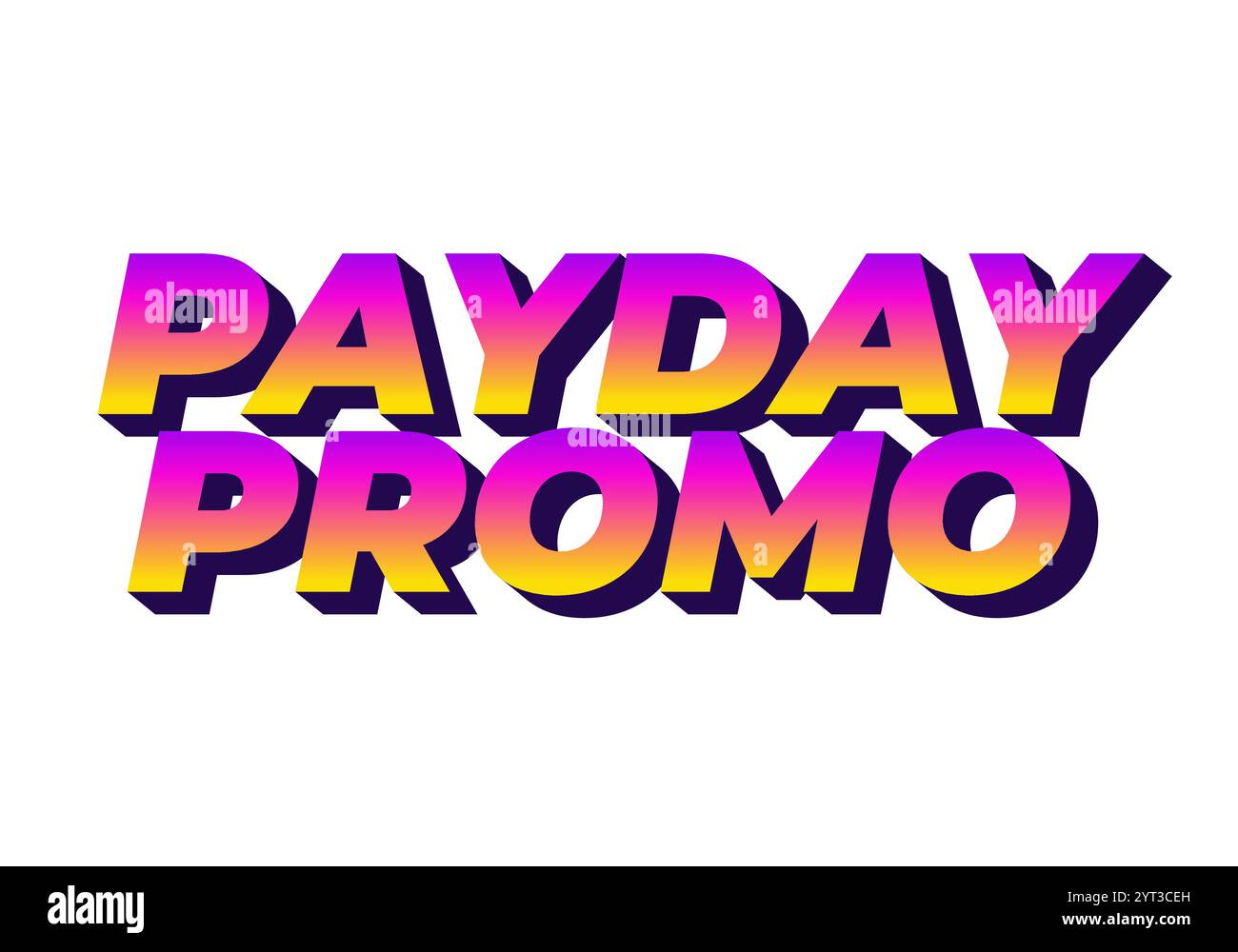 Promo day, text effect design in 3 dimensions style with modern colors ...