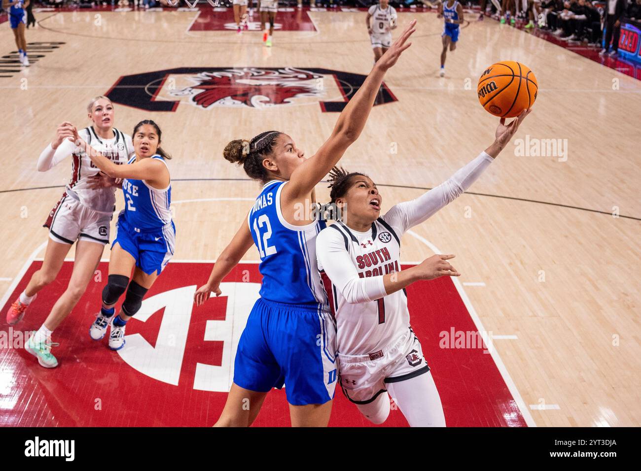 Columbia, SC, USA. 5th Dec, 2024. South Carolina Gamecocks guard Maddy ...
