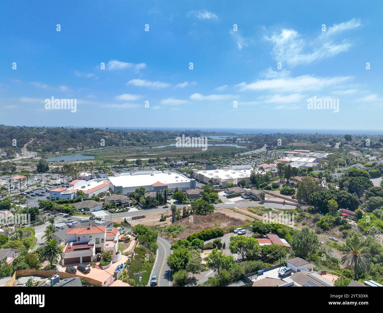 Aerial view valley oceanside hi-res stock photography and images - Alamy