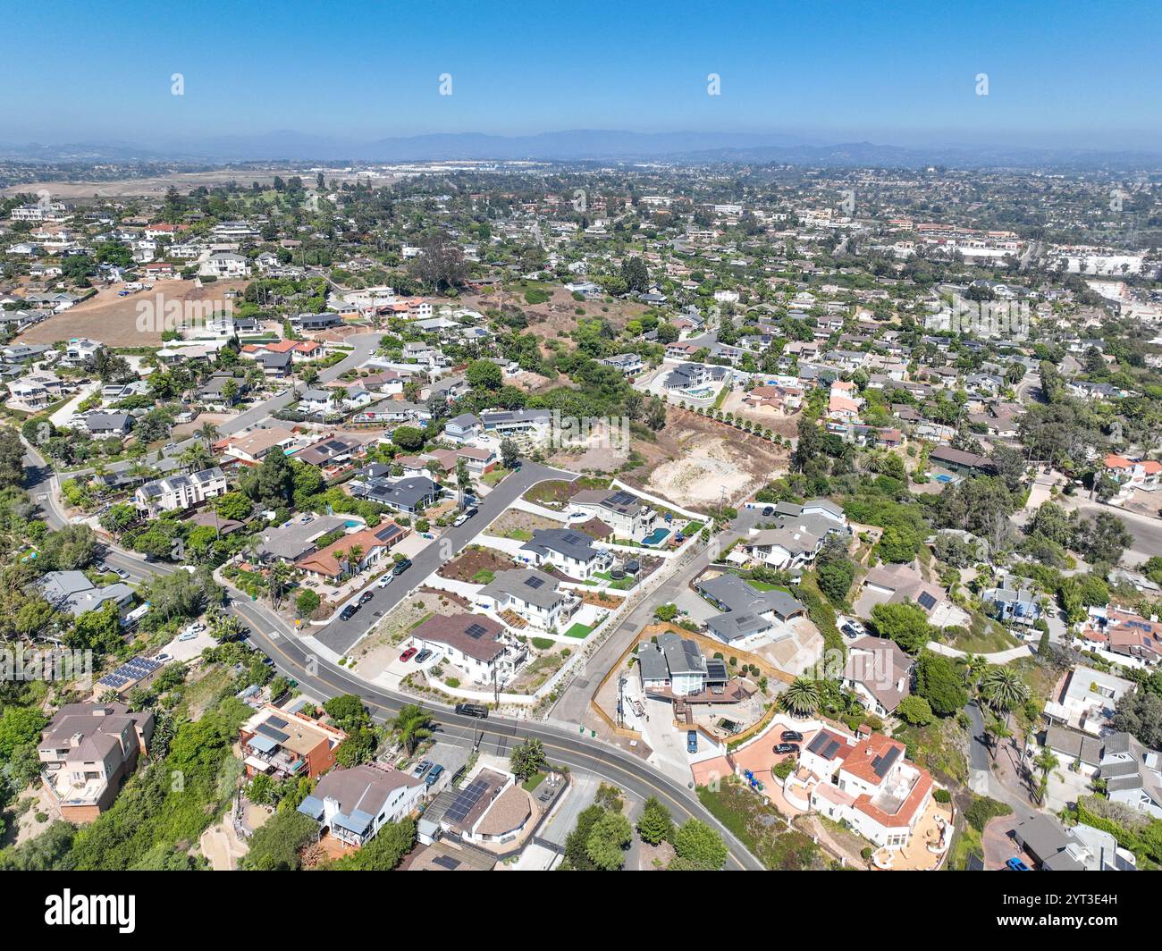 Aerial view valley oceanside hi-res stock photography and images - Alamy