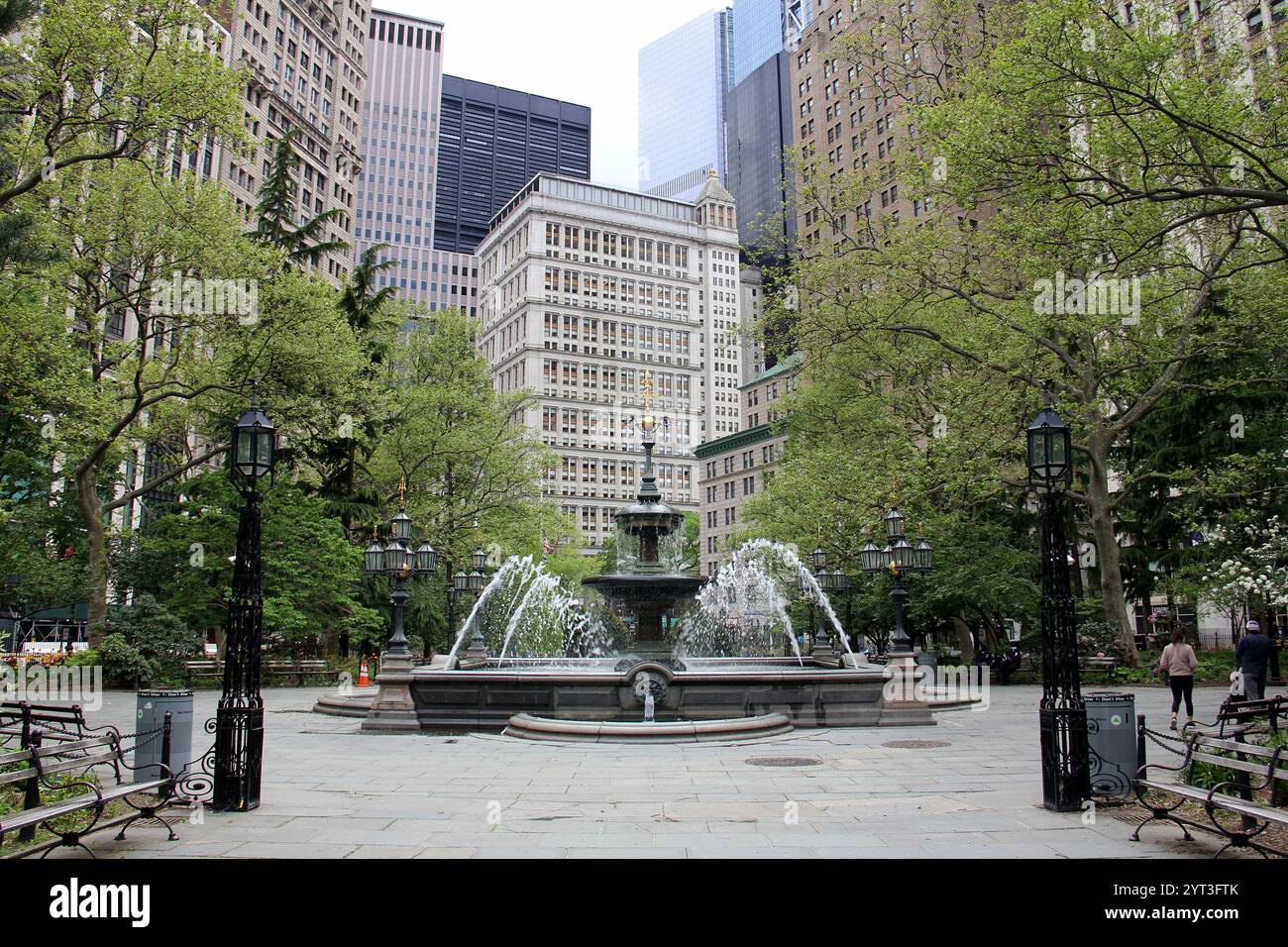 Water fountain in the City Hall Park, designed by Jacob Wrey Mould ...