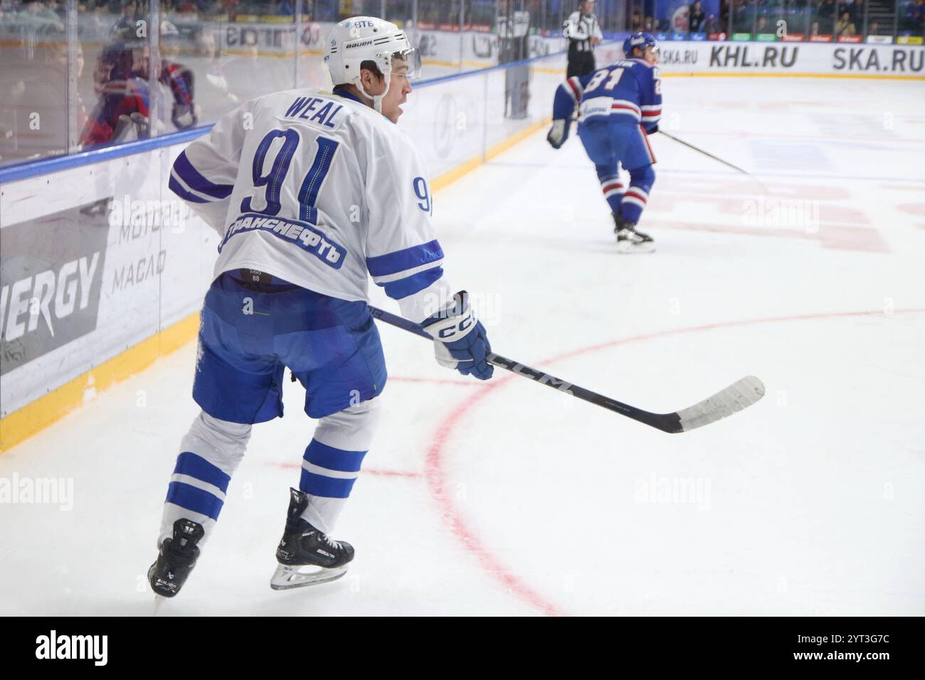 Jordan Weal (91) Dynamo Hockey Club seen in action during the Hockey ...