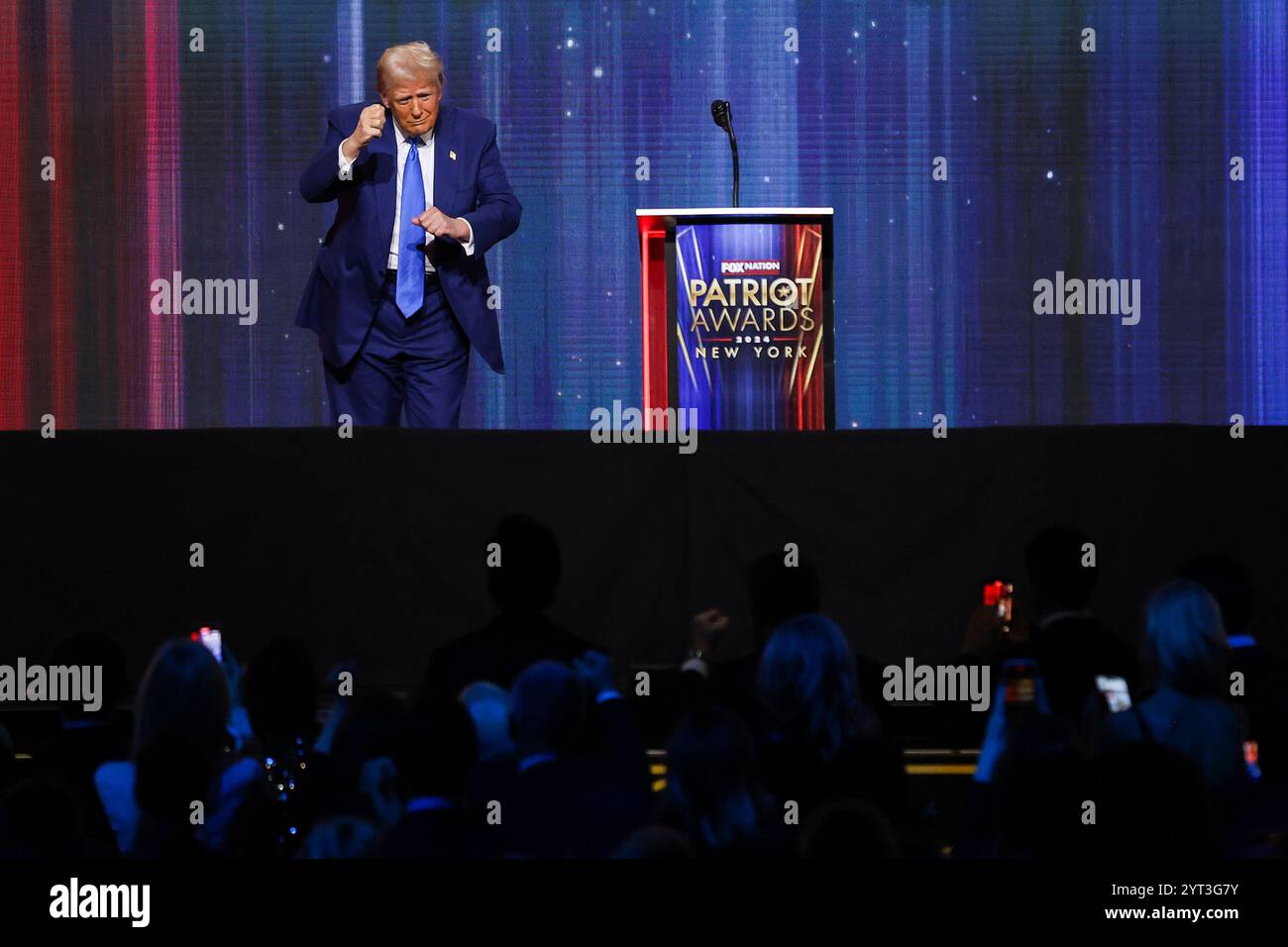 President-elect Donald Trump dances after speaking at the FOX Nation ...