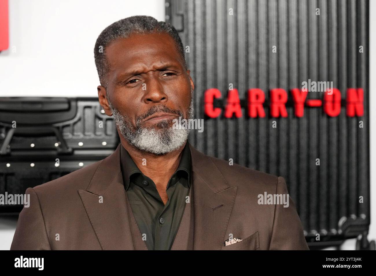 Curtiss Cook poses at the premiere of the film "Carry-On" on Thursday ...