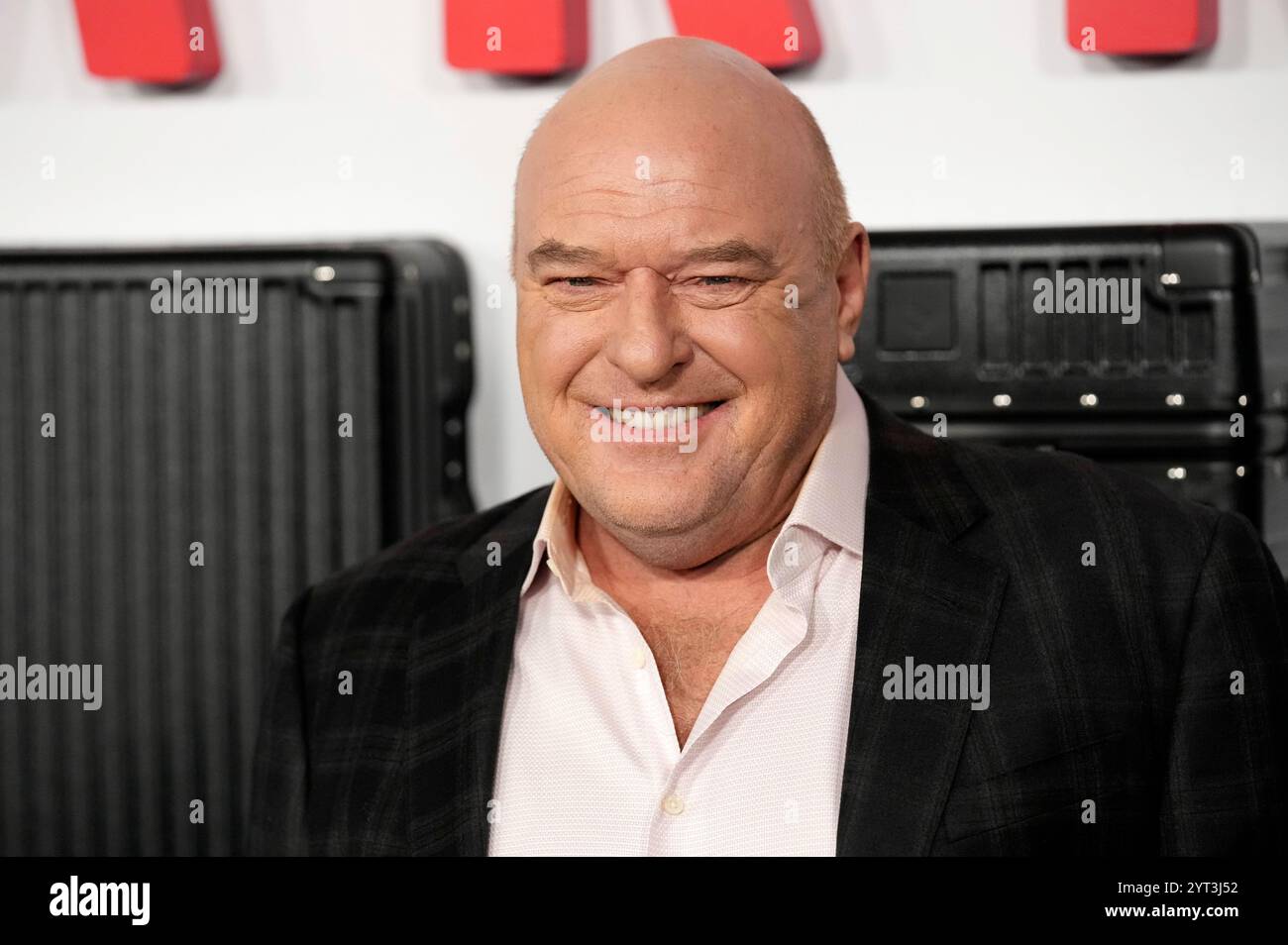 Dean Norris poses at the premiere of the film "Carry-On" on Thursday ...