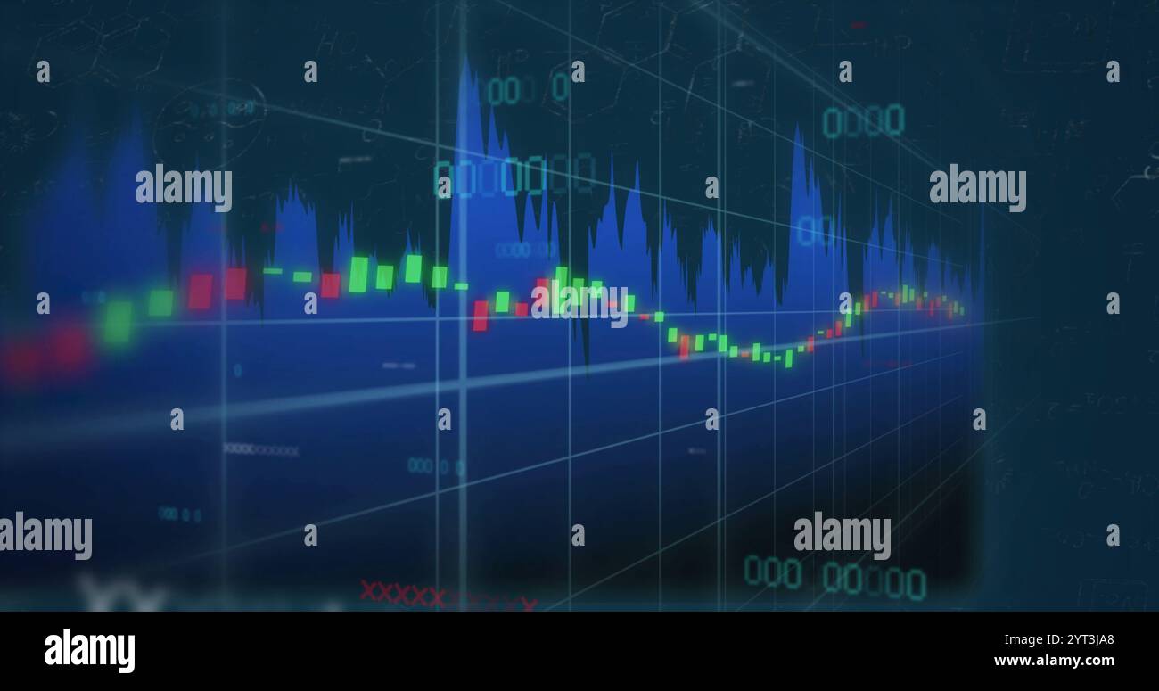 Image of data processing over diagrams Stock Photo - Alamy