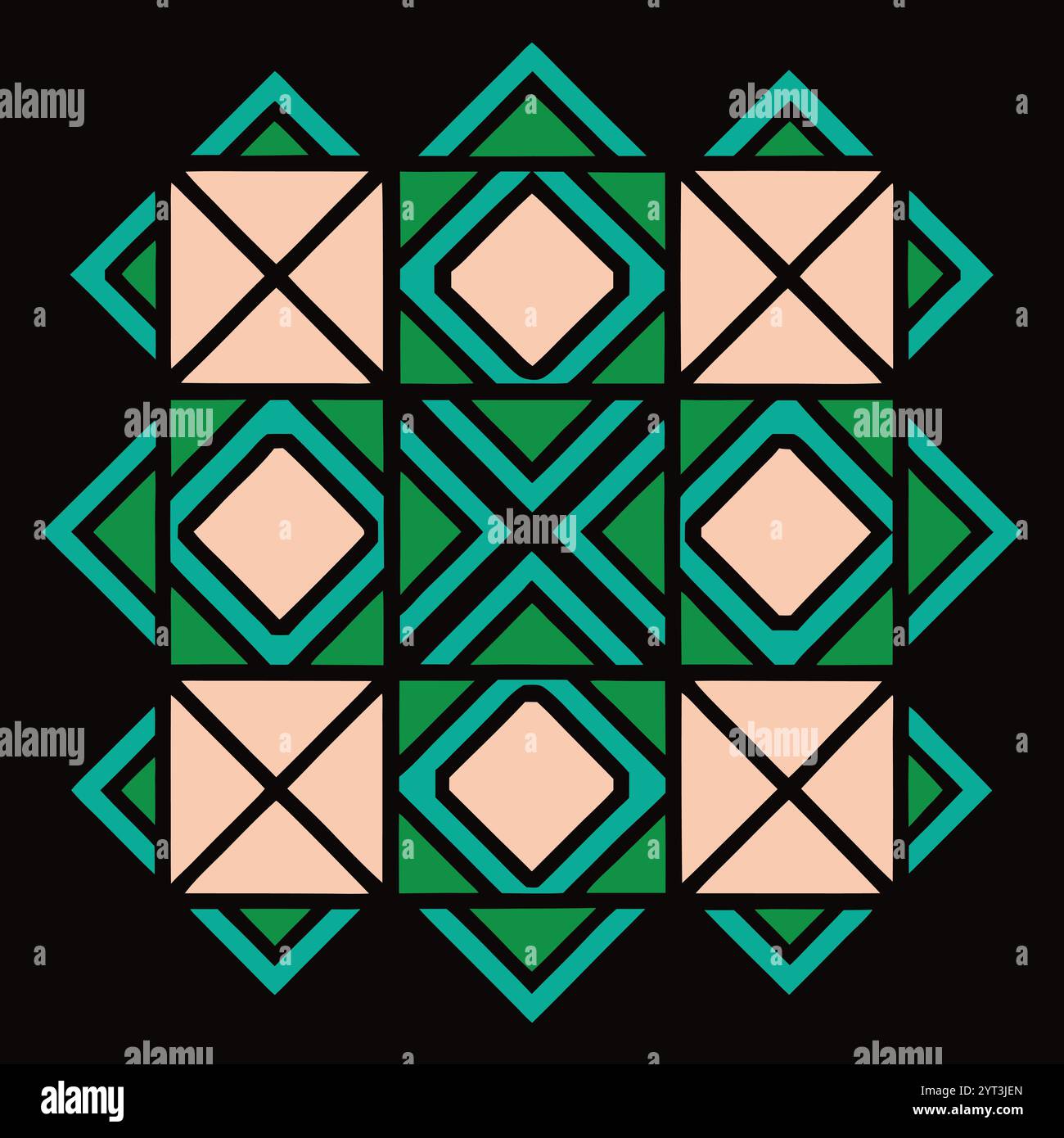 Vibrant Geometric Cube Pattern Vector Art Illustration for Packaging ...