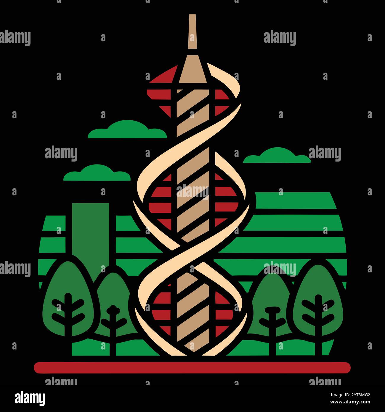 Modern Architectural Building Vector Illustration Printable Design ...