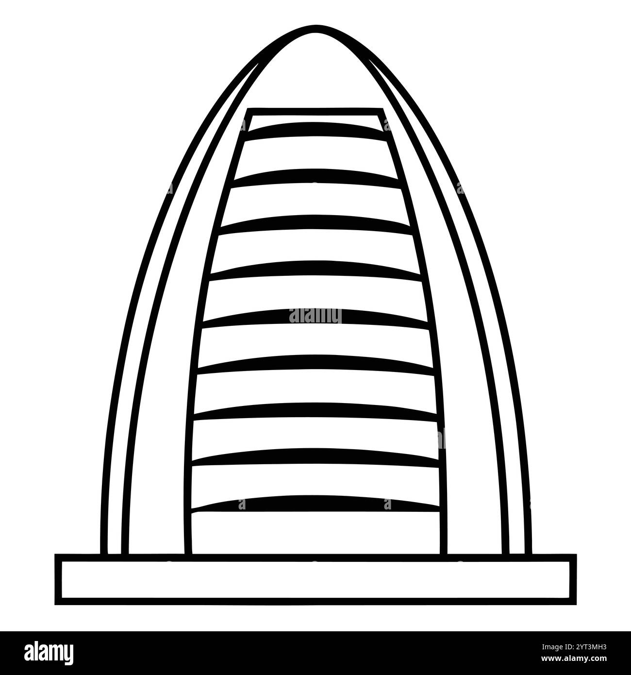 Modern Architectural Building Vector Illustration Printable Design ...