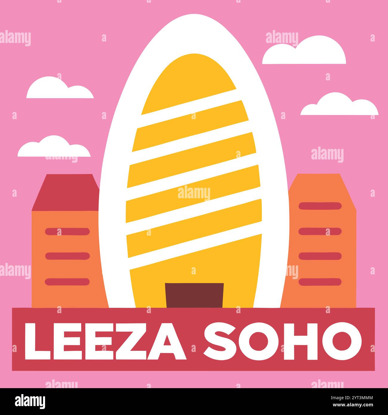 Modern Architectural Building Vector Illustration Printable Design ...