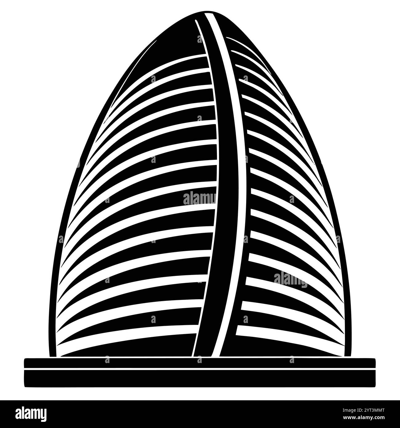 Modern Architectural Building Vector Illustration Printable Design ...